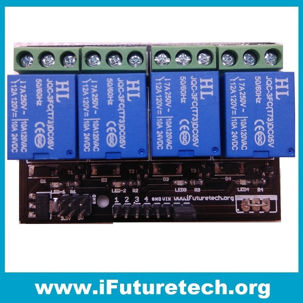 12V 4-CHANNEL RELAY CONTROL BOARD - iFuture Technology