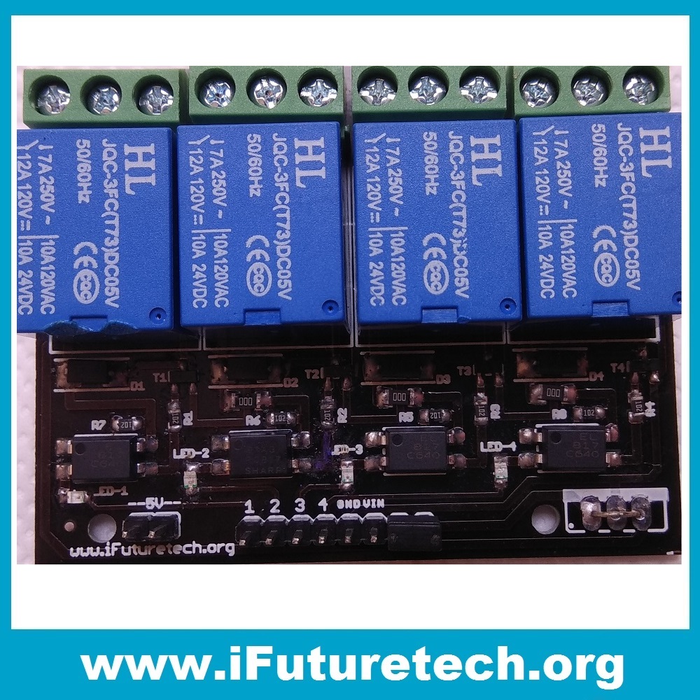 12V 4-CHANNEL RELAY CONTROL BOARD - iFuture Technology