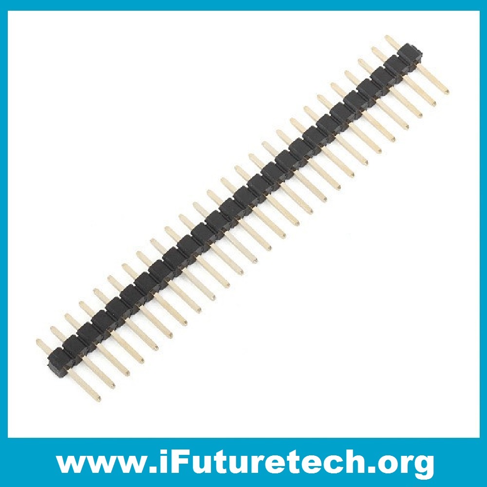2.54mm 40 X 1 BERG STRIP MALE STRAIGHT- BLACK - iFuture Technology