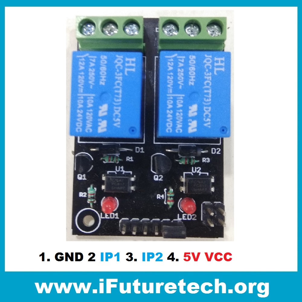 2-CHANNEL 5V RELAY MODULE - iFuture Technology