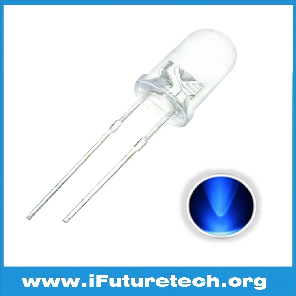 BLUE TRANSPARENT LED 5mm - iFuture Technology