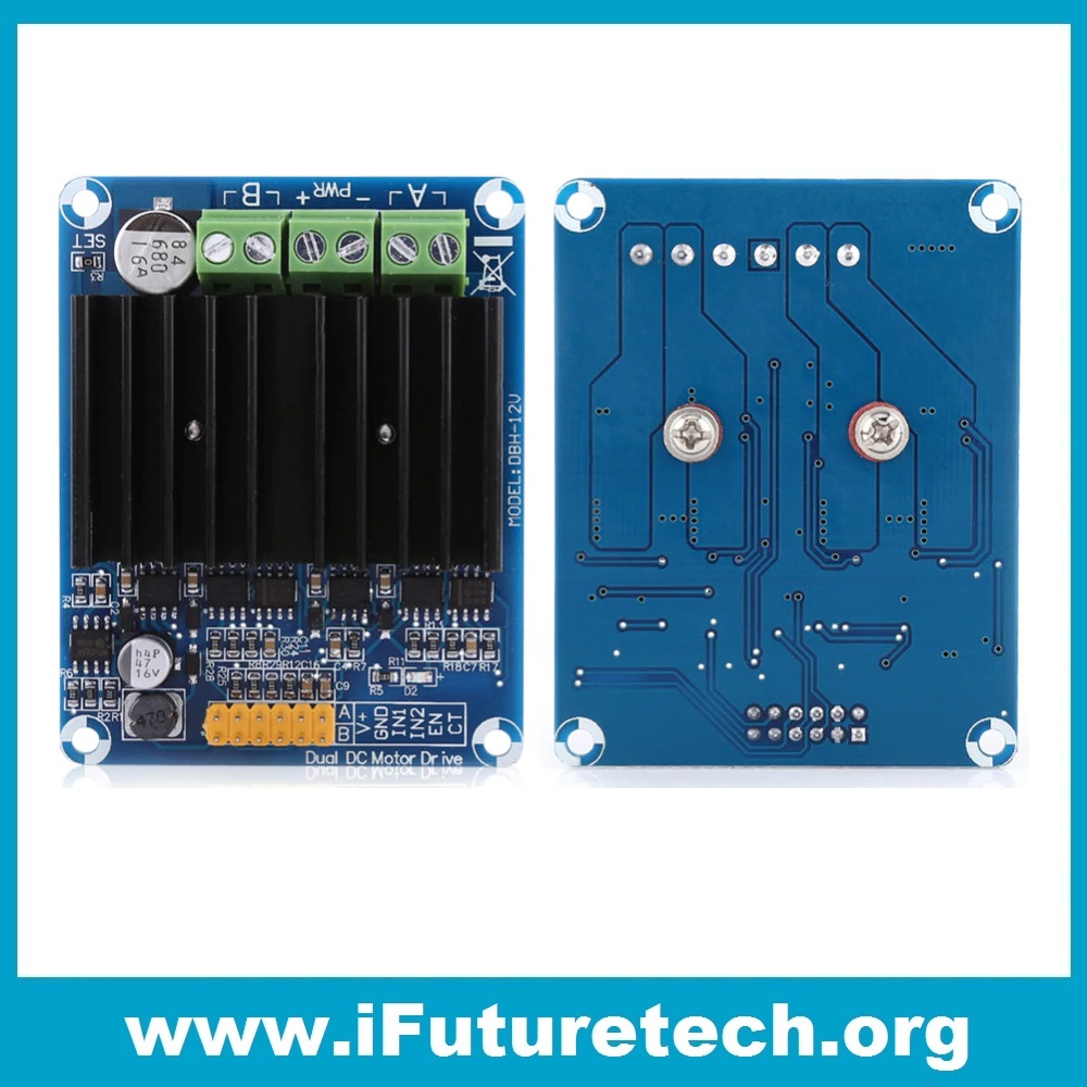 12V 30A DUAL-CHANNEL H BRIDGE MOTOR DRIVER - iFuture Technology
