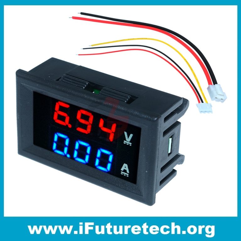DC 100V 10A Dual Digital Voltmeter Ammeter - iFuture Technology