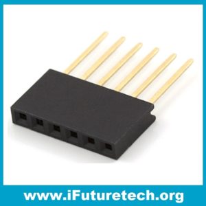 6 PIN 2.54MM STACKABLE LONG LEGS FEMALE HEADER - iFuture Technology