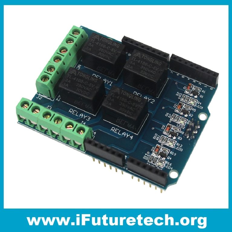 4 CHANNEL 5V RELAY SHIELD MODULE - iFuture Technology