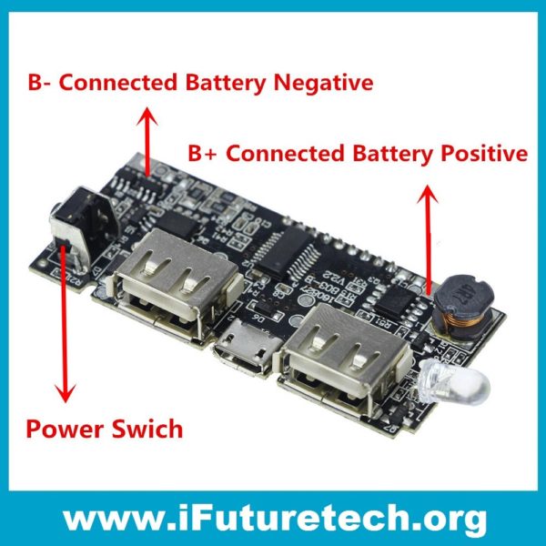 5V 1A 18650 LITHIUM BATTERY DUAL USB POWER CHARGING MODULE - iFuture ...