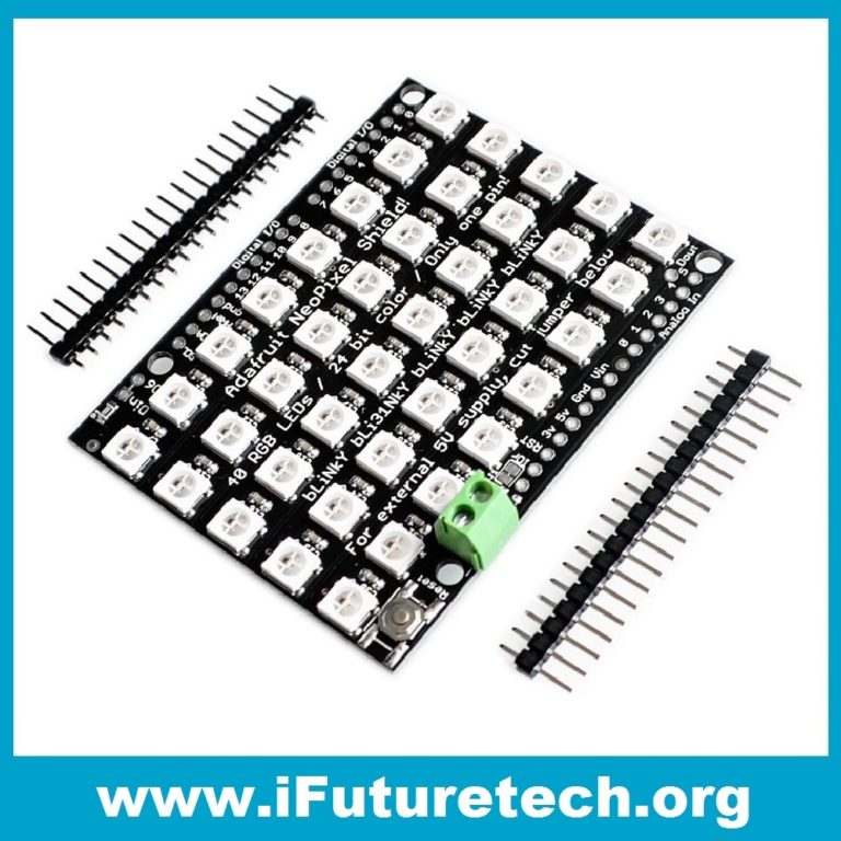 RGB LED WS2812 PIXEL MATRIX SHIELD - iFuture Technology