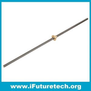 T8-2-D8 TRAPEZOIDAL LEAD SCREW-500mm - iFuture Technology