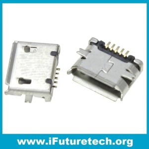 MICRO USB TYPE B FEMALE SOCKET 180 DEGREE - iFuture Technology
