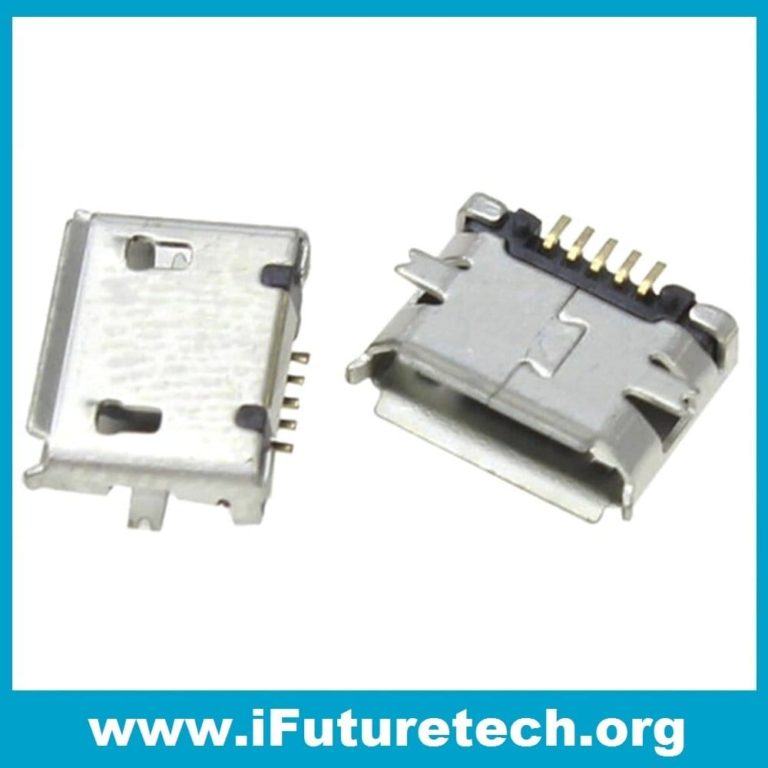 MICRO USB TYPE B FEMALE SOCKET 180 DEGREE - iFuture Technology