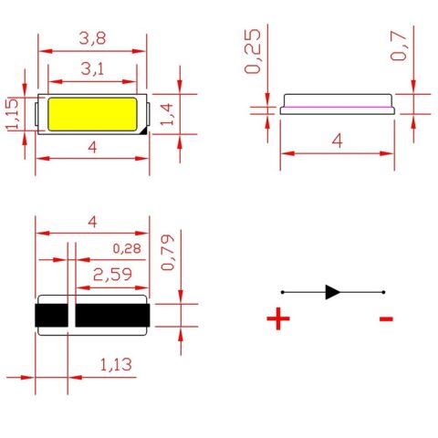 Buy 0.2W WHITE SMD LED-4014 | iFuture Technology