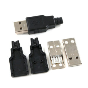 USB 2.0 TYPE A Male USB 4 Pin Plug Socket Connector With Cover ...