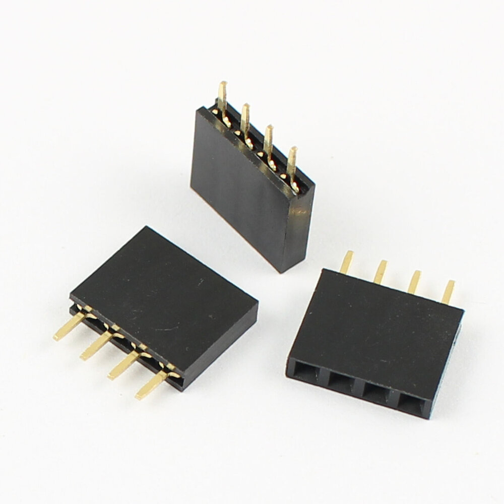 1X4P 2.0MM BERG STRIP FEMALE PIN HEADER - BLACK - iFuture Technology