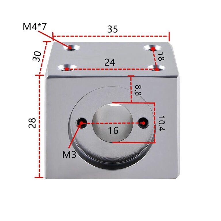 T8 Trapezoidal Lead Screw Aluminum Housing Block - iFuture Technology