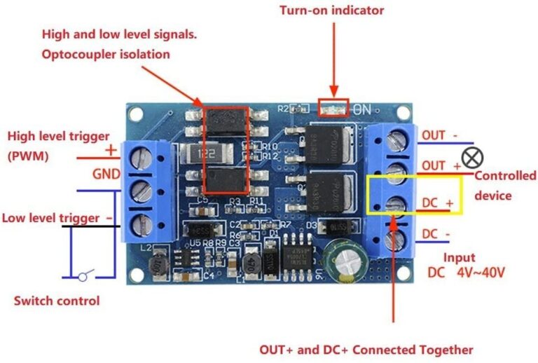 4V-60V DC 10A HIGH-POWER MOSFET TRIGGER DRIVE SWITCH MODULE - iFuture ...