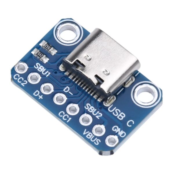 USB TYPE-C Female 6Pin Breakout Board - iFuture Technology